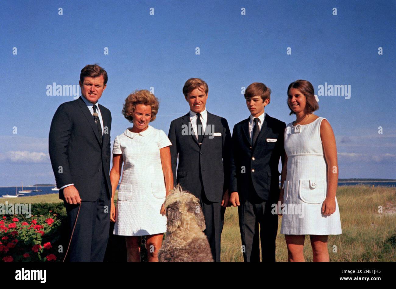 Ethel Kennedy, second from left, widow of Sen. Robert F. Kennedy, is ...