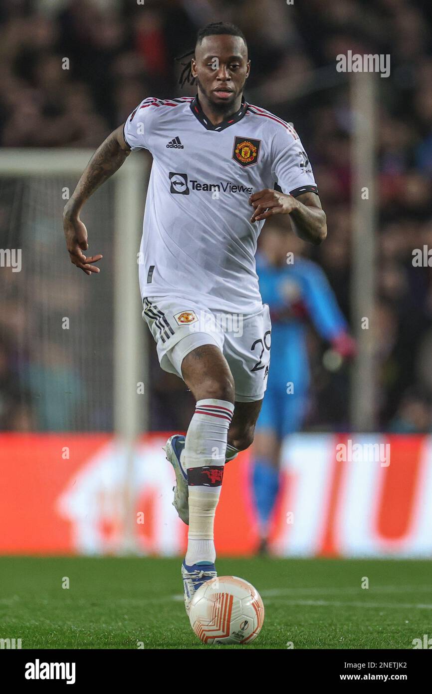 Aaron Wan-Bissaka #29 of Manchester United during the UEFA Europa ...