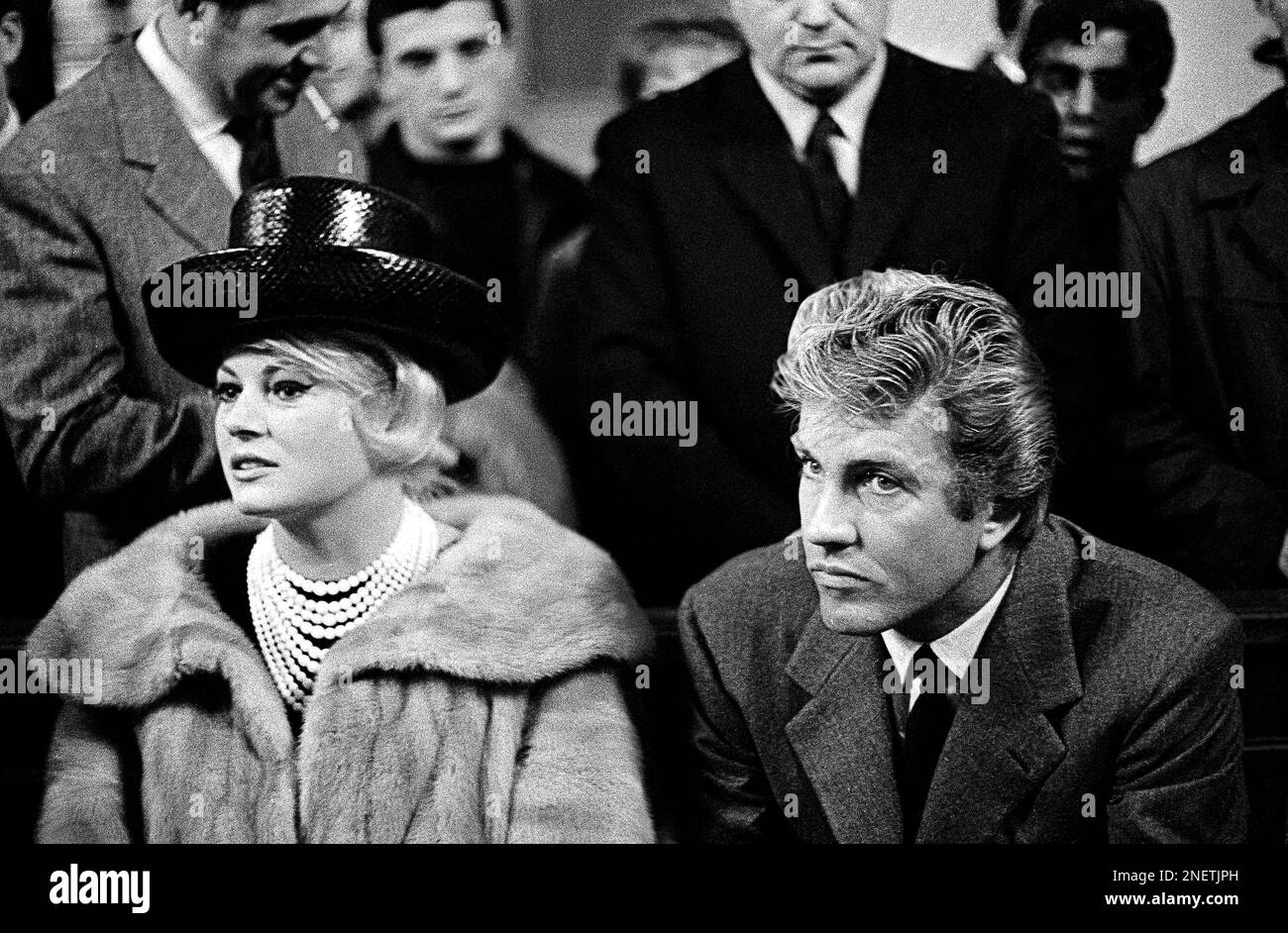 Swedish-born actress Anita Ekberg and her Austrian born American actor ...