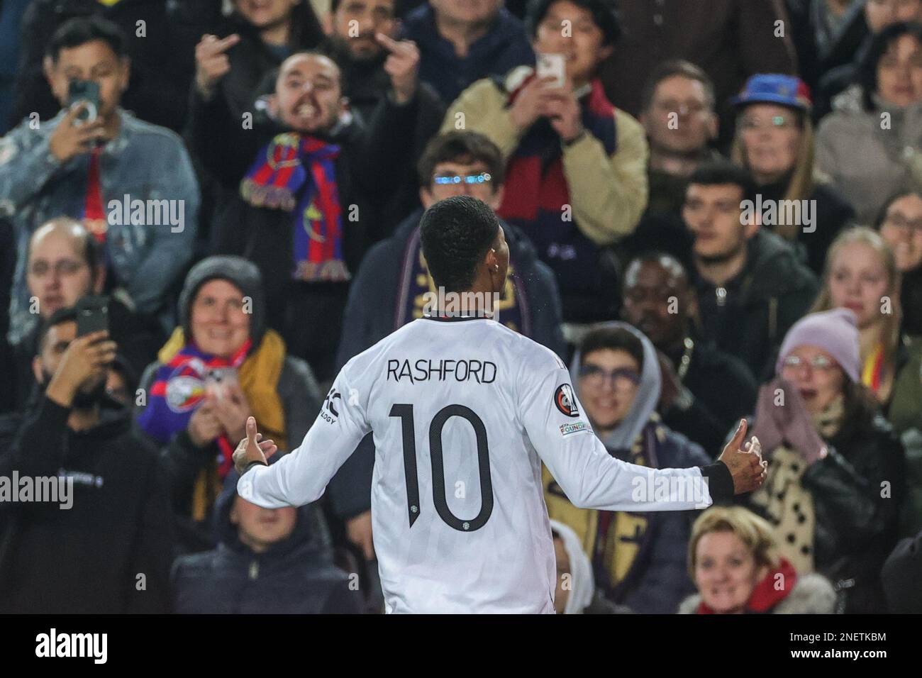 Marcus Rashford #10 of Manchester United celebrates during the UEFA ...