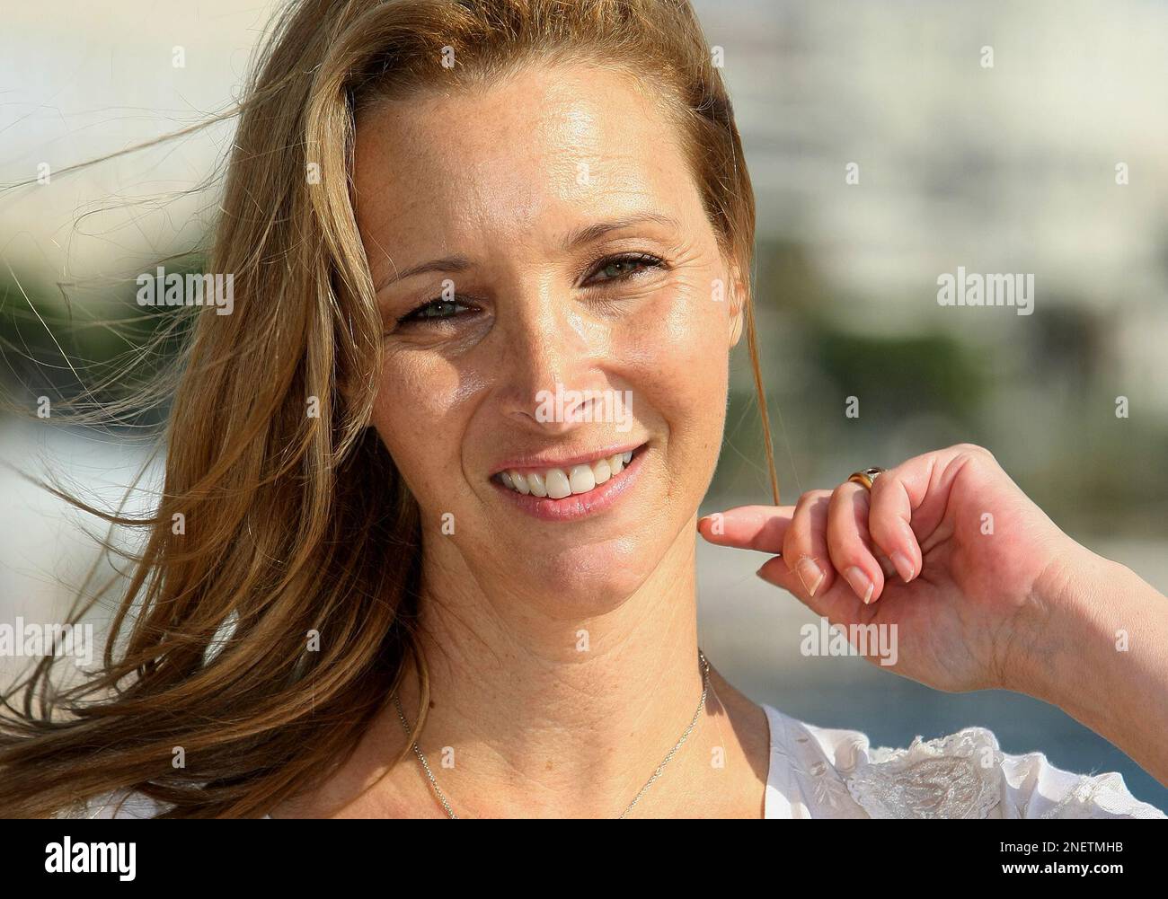 US actress Lisa Kudrow poses for photographers as she presents the show ...