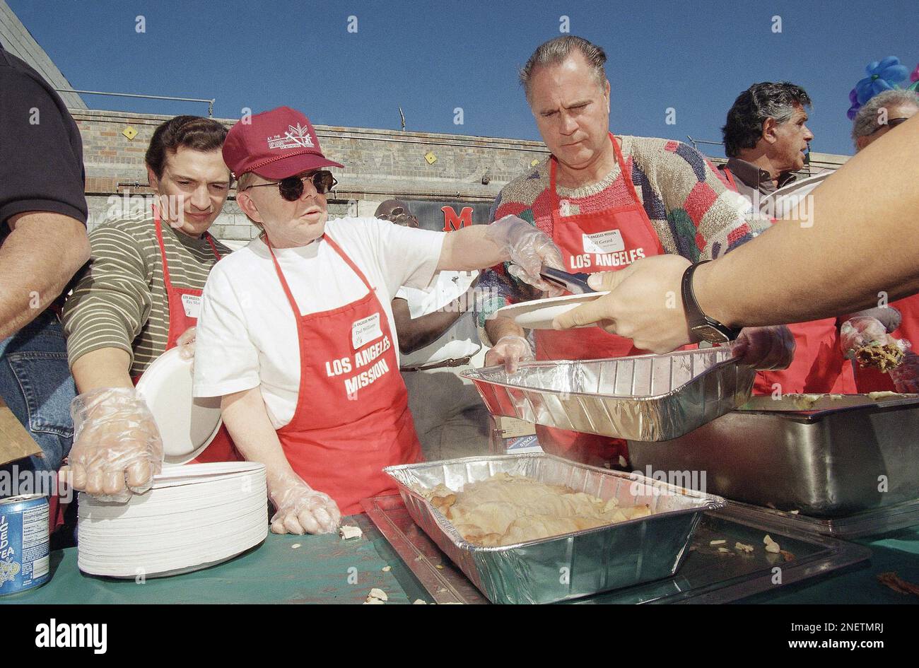 Boxer, Ray “Boom Boom” Mancini, left to right, songwriter Paul Williams ...