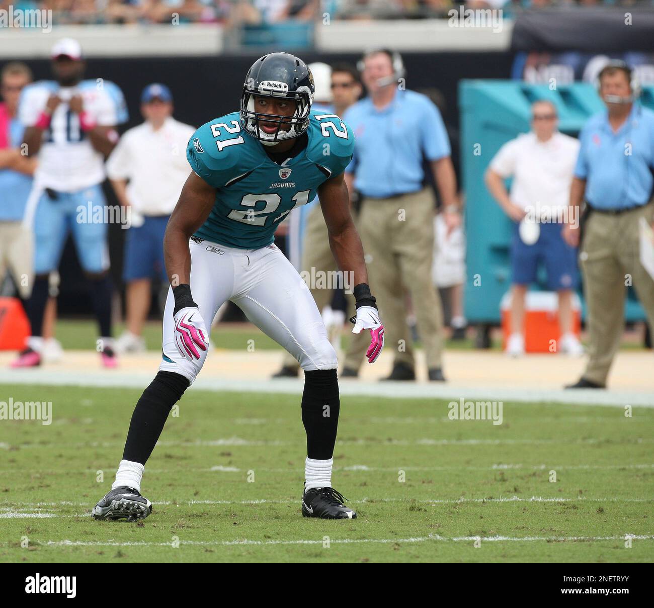 Jacksonville Jaguars cornerback Derek Cox during an NFL football game ...