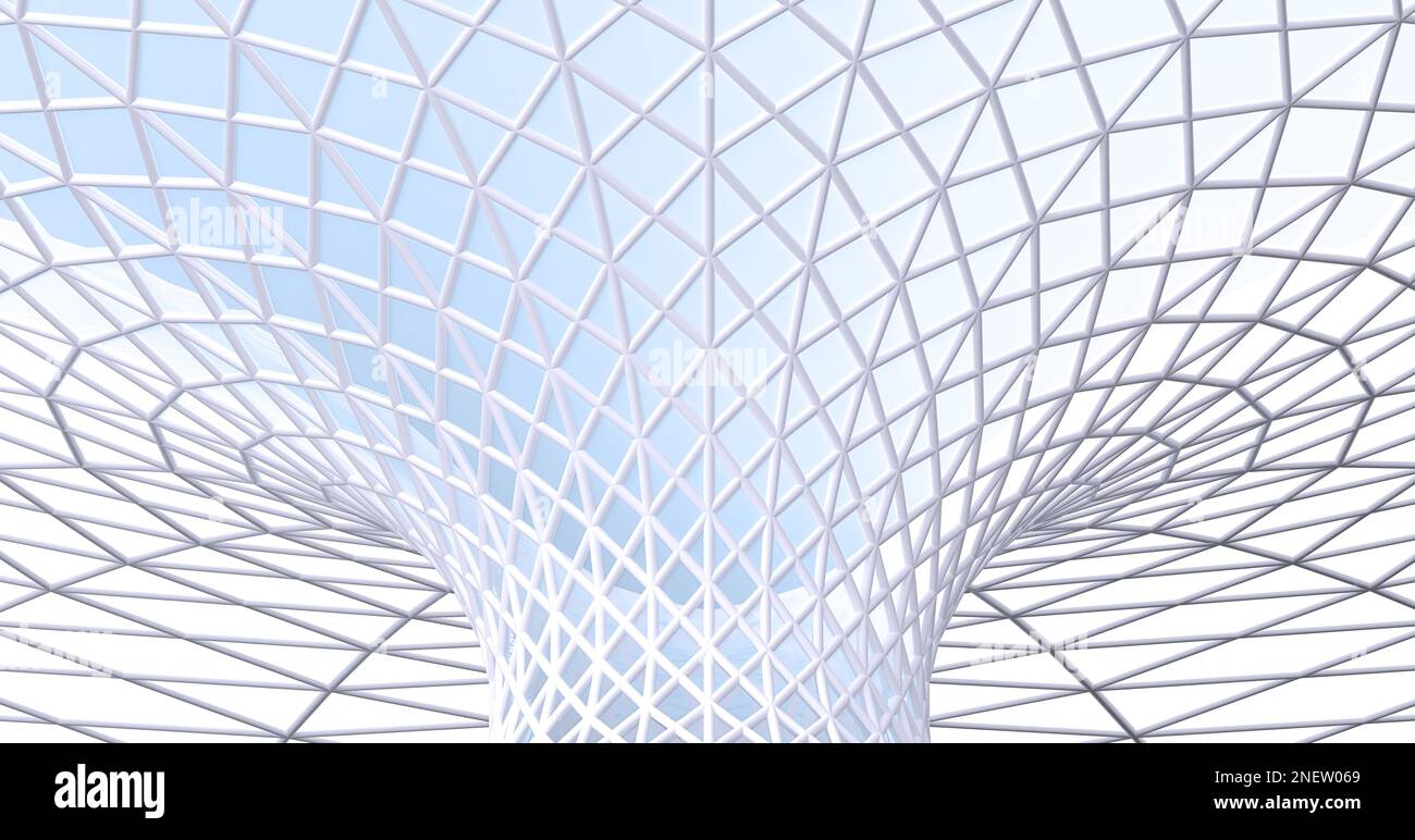 background frame architectural construction complex bend. 3d rendering ...