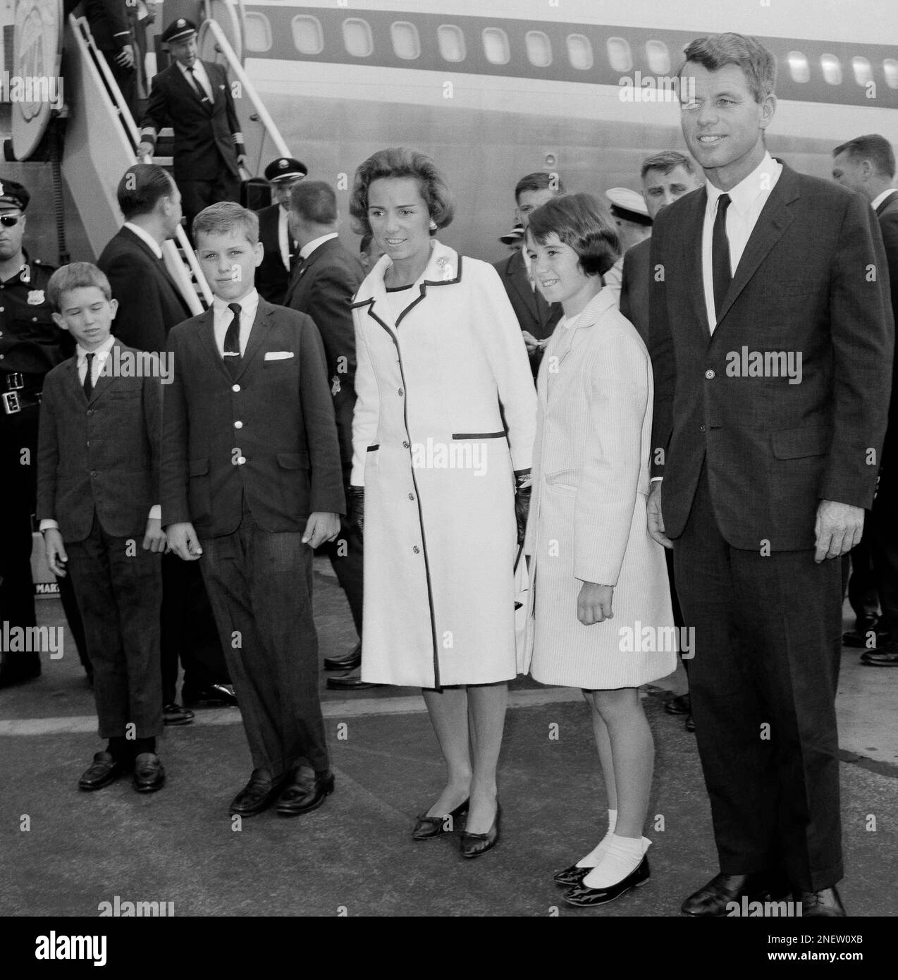 Attorney General Robert F. Kennedy and members of his family pose near ...
