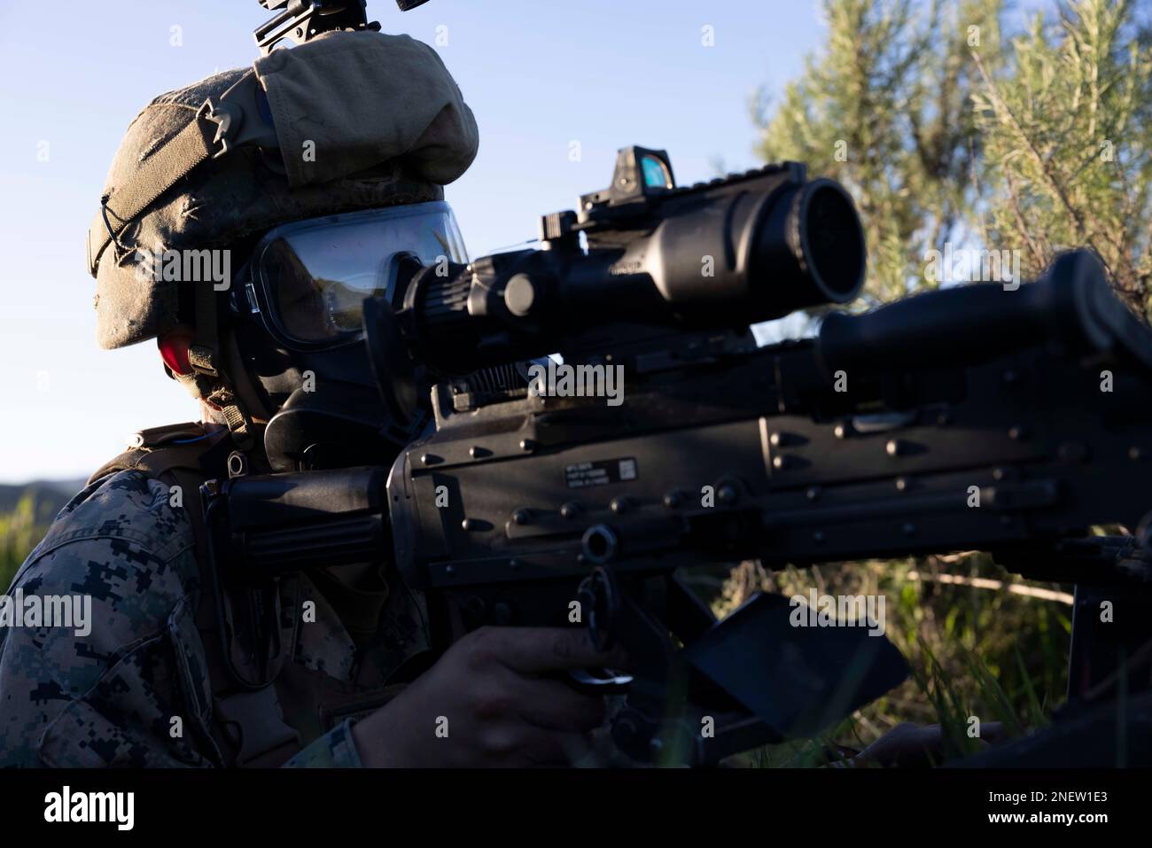 A U.S. Marine with Marine Wing Support Squadron 373, Marine Air Control ...