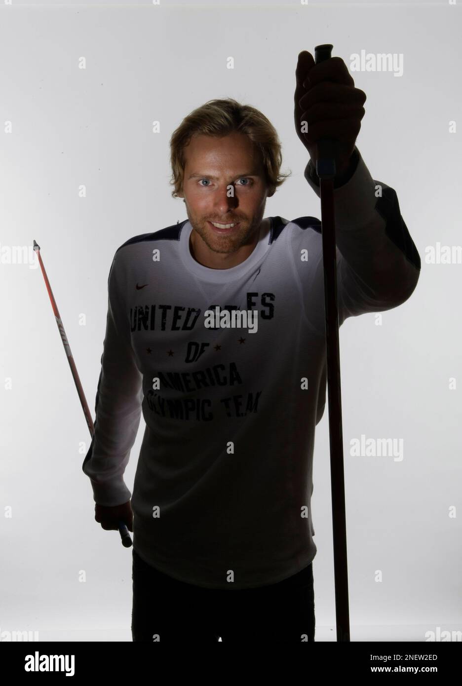 Cross country skiing competitor Andy Newell poses for a portrait during ...