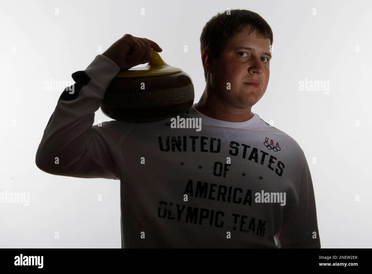 Curling competitor John Shuster poses for a portrait during the USOC ...