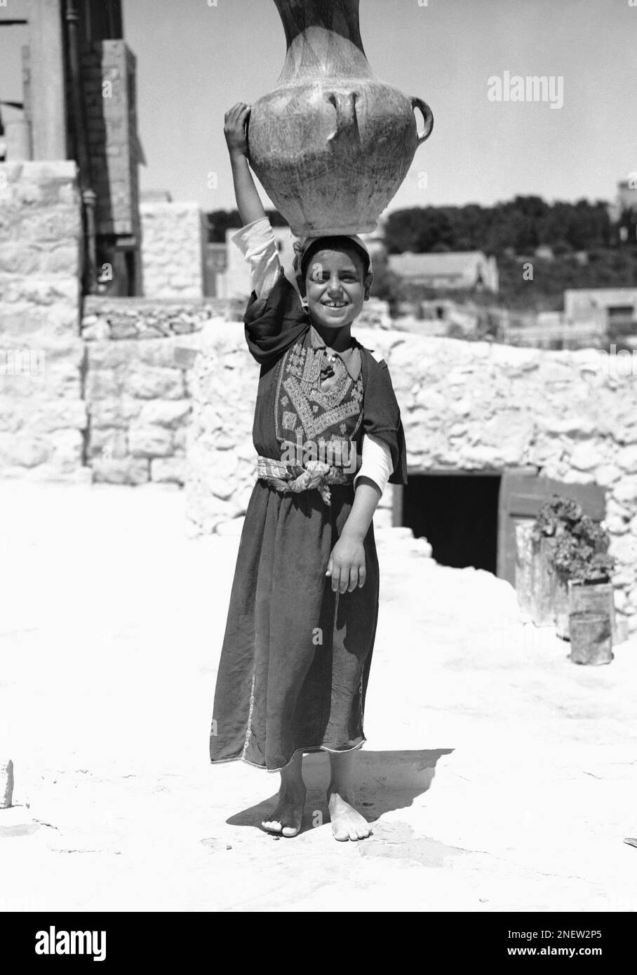 Jerusalem native girl wearing traditional clothes in October 1938. (AP ...