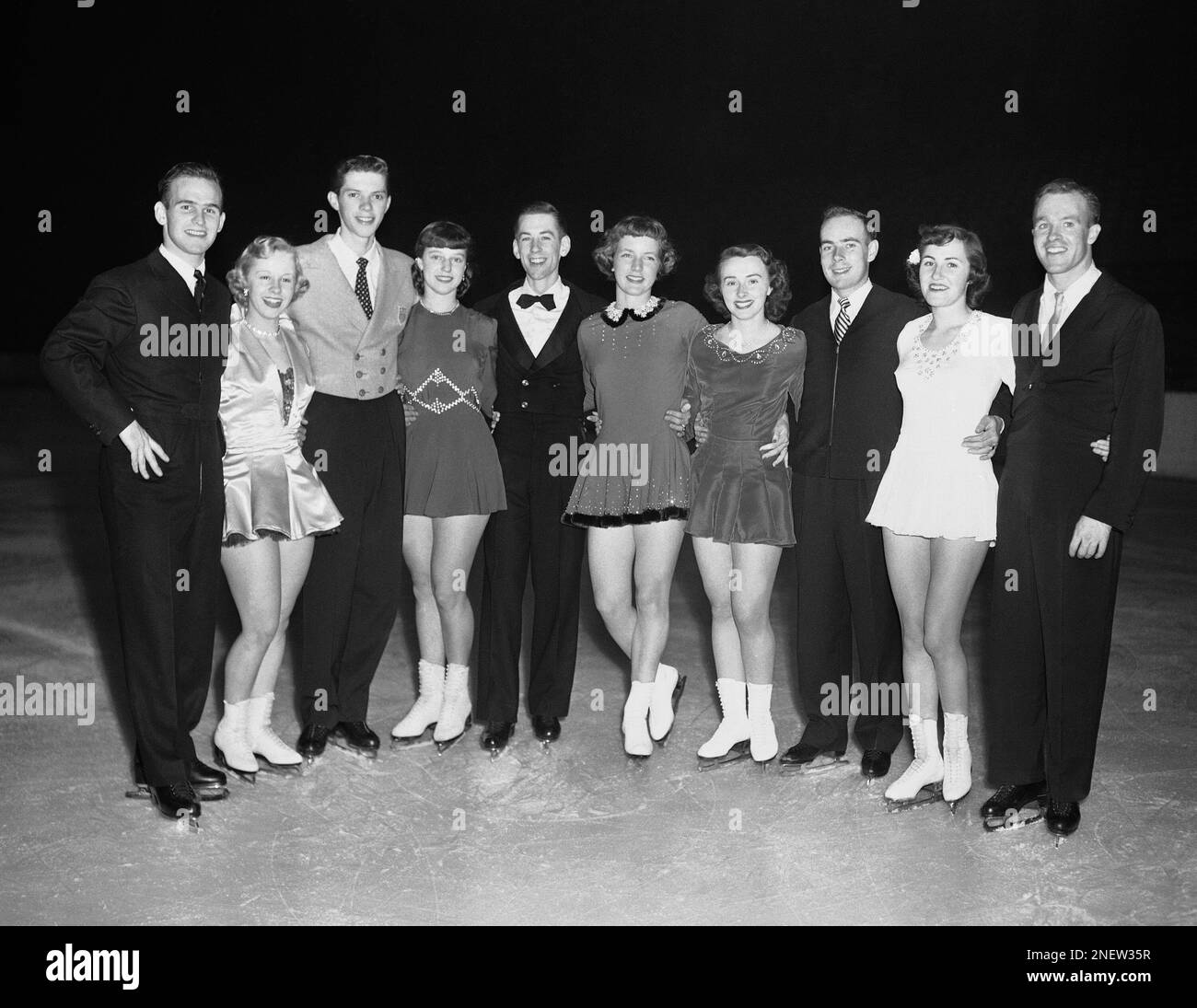 These 10 figure skaters, shown in Indianapolis, Dec. 24, 1951, will ...