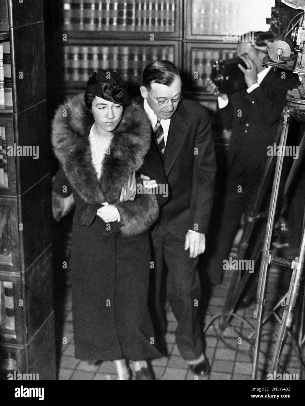 Mrs. Anne Marrow Lindbergh, mother of the slain baby, and Robert ...