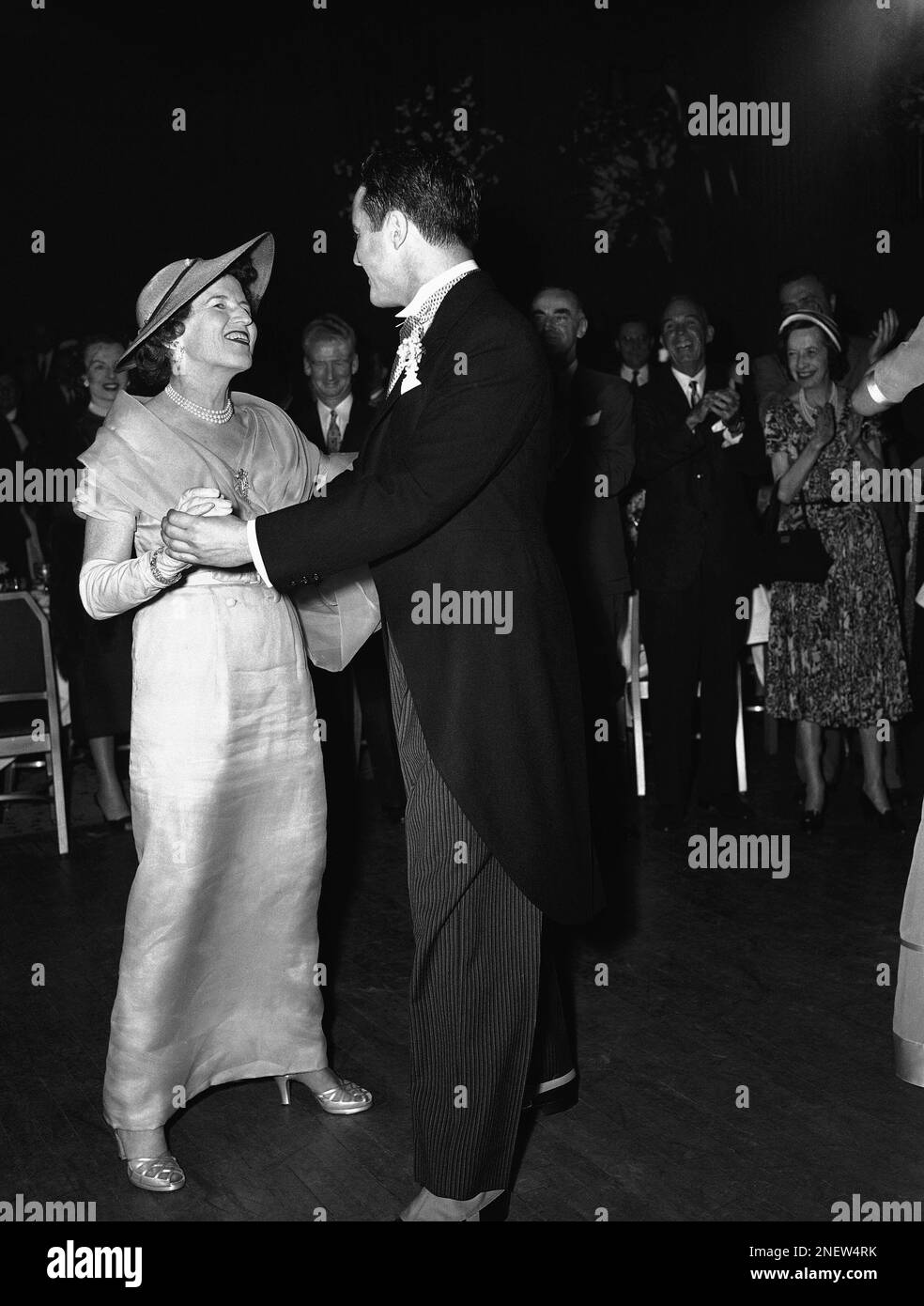 Robert Sargent Shriver, Jr., of Chicago, dances with Rose Kennedy, his ...
