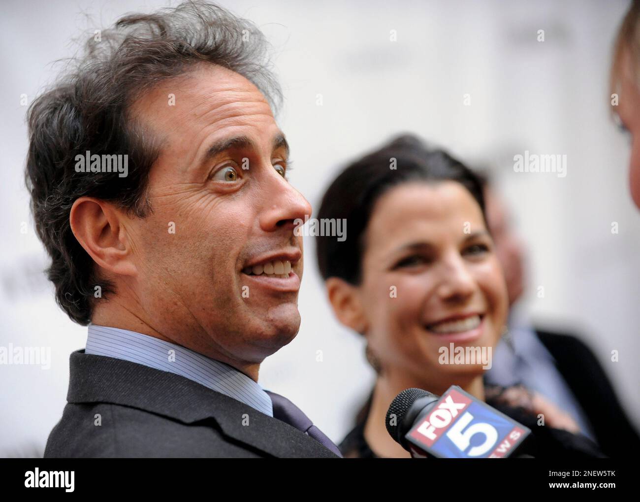 Comedian Jerry Seinfeld and wife Jessica attend the Broadway opening ...