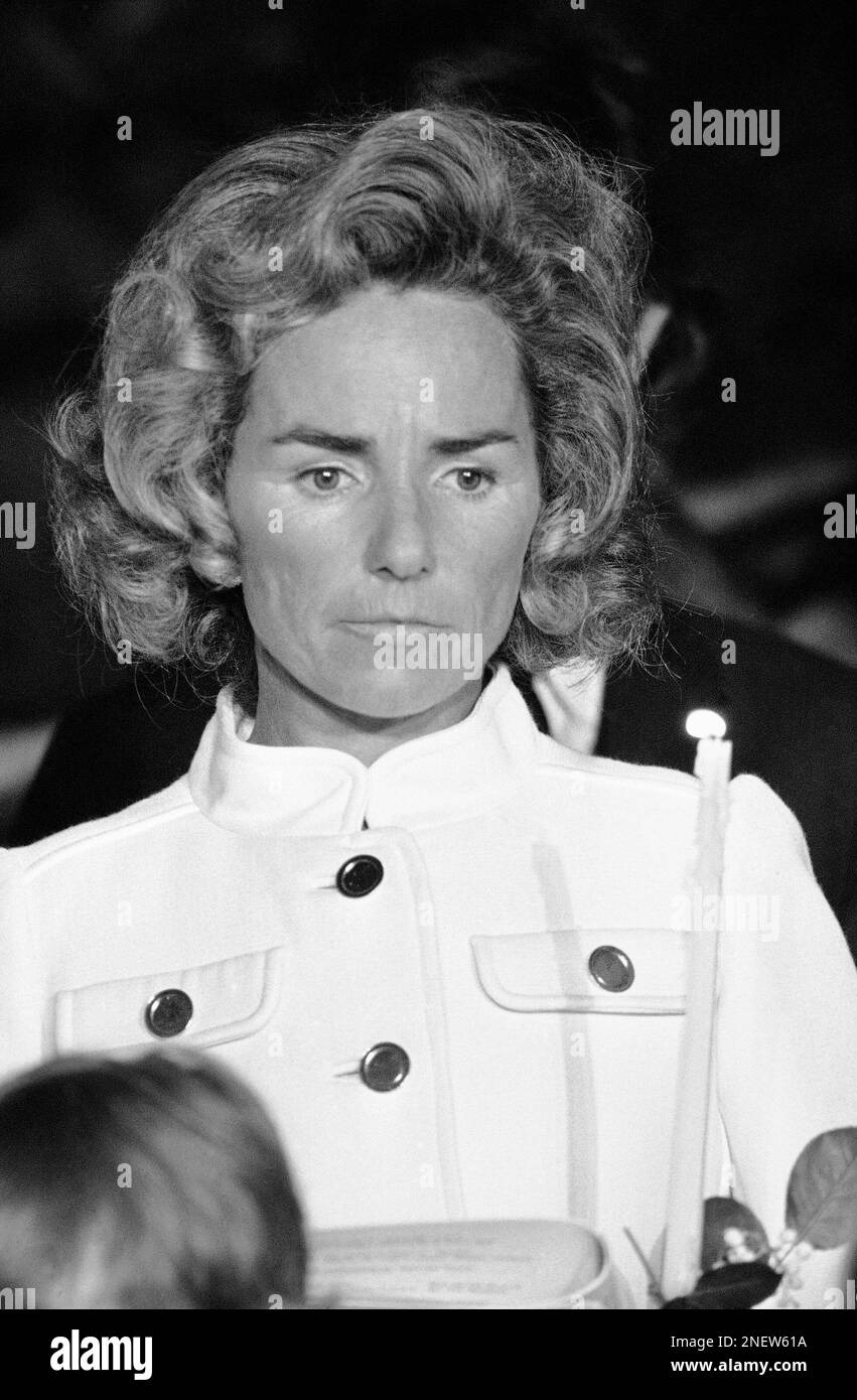 Mrs. Ethel Kennedy, widow of Sen. Robert F. Kennedy, at memorial mass ...