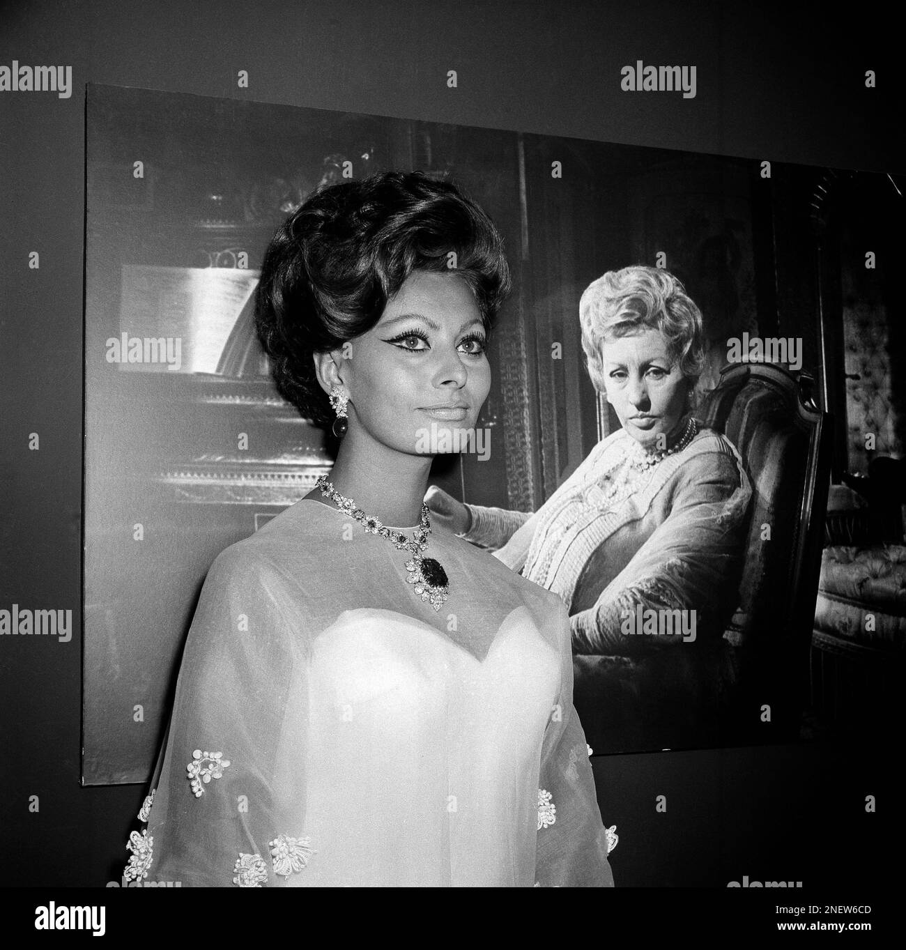 Italian actress Sophia Loren is shown at photo exhibition showing ...