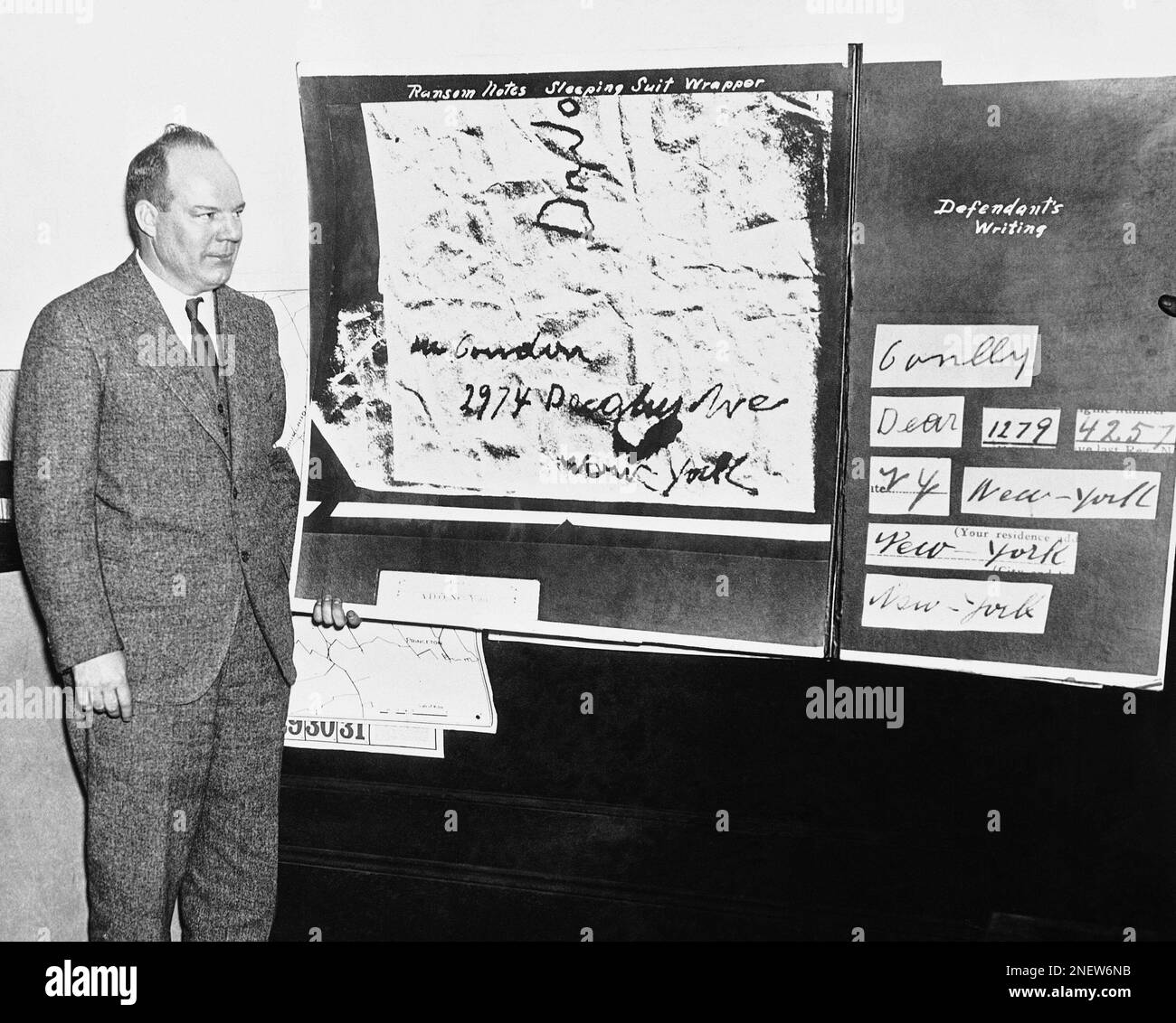 Albert D. Osborn, New York handwriting expert, is shown in Flemington ...