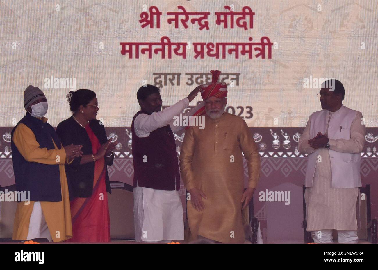 NEW DELHI, INDIA - FEBRUARY 16: Prime Minister Narendra Modi being ...