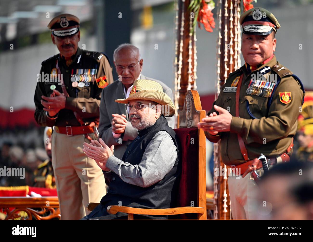 NEW DELHI, INDIA - FEBRUARY 16: Union Home Minister Amit Shah with ...
