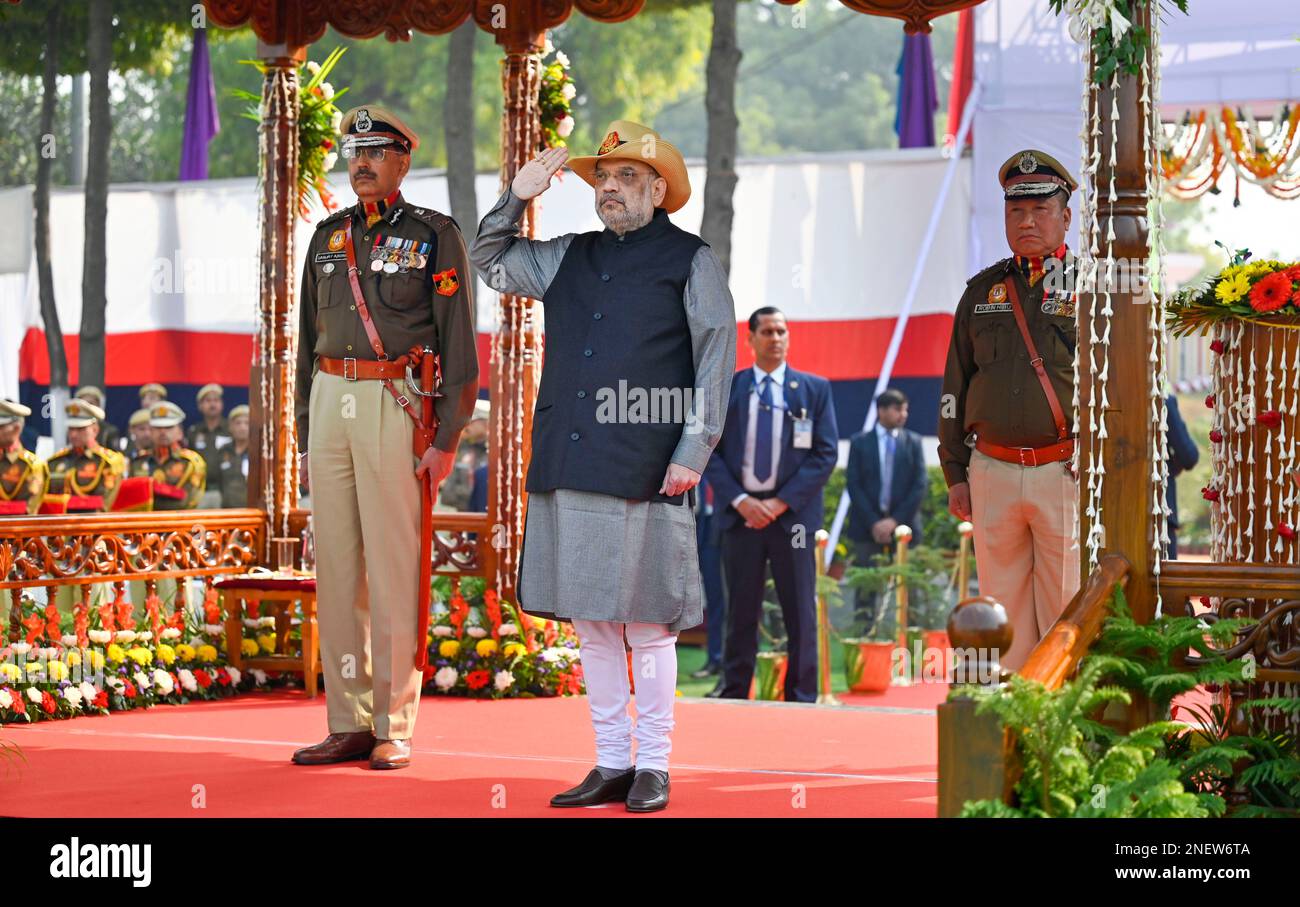NEW DELHI, INDIA - FEBRUARY 16: Union Home Minister Amit Shah with ...