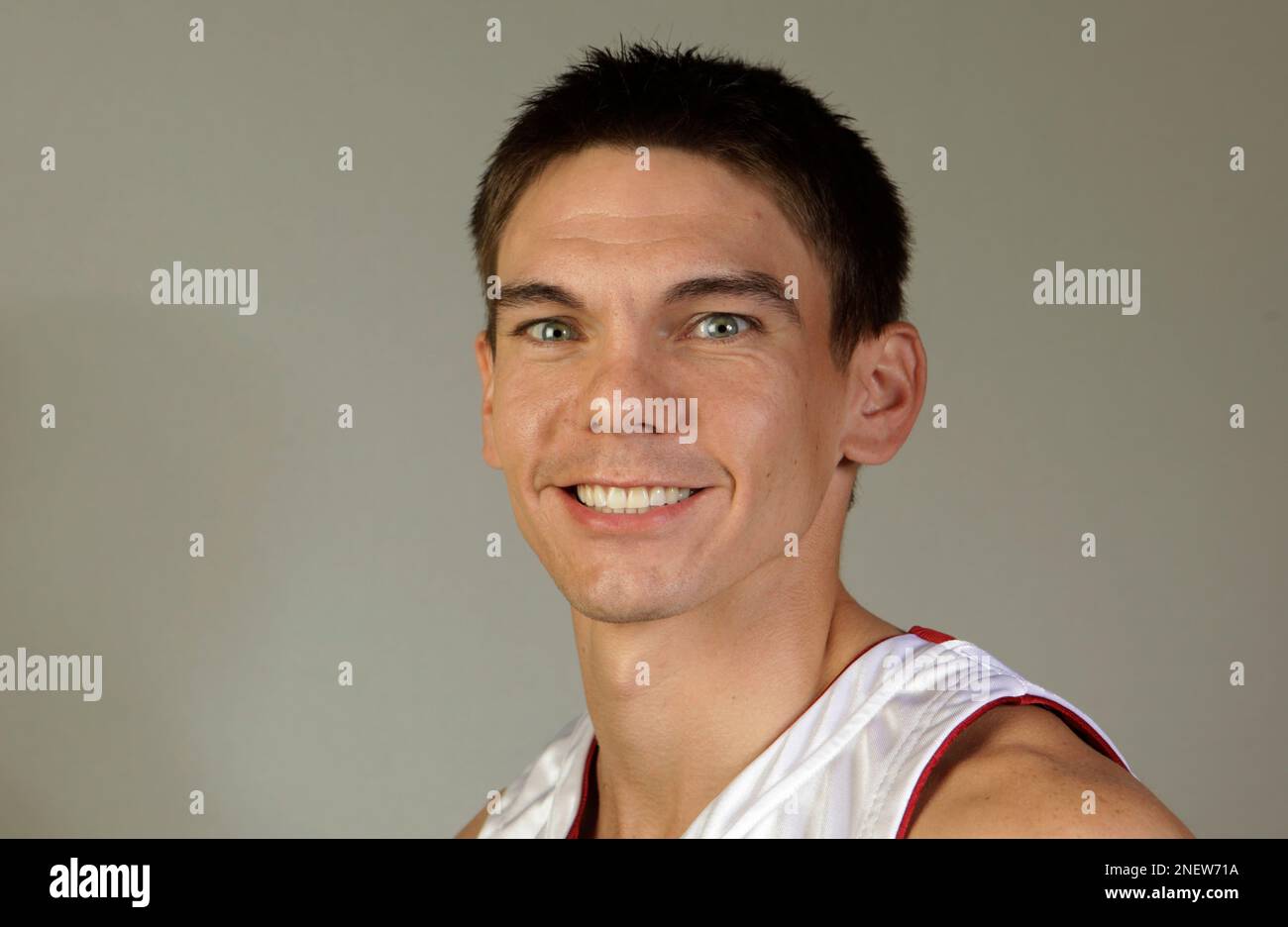 Miami Heat guard Chris Quinn poses for a photograph at basketball media ...