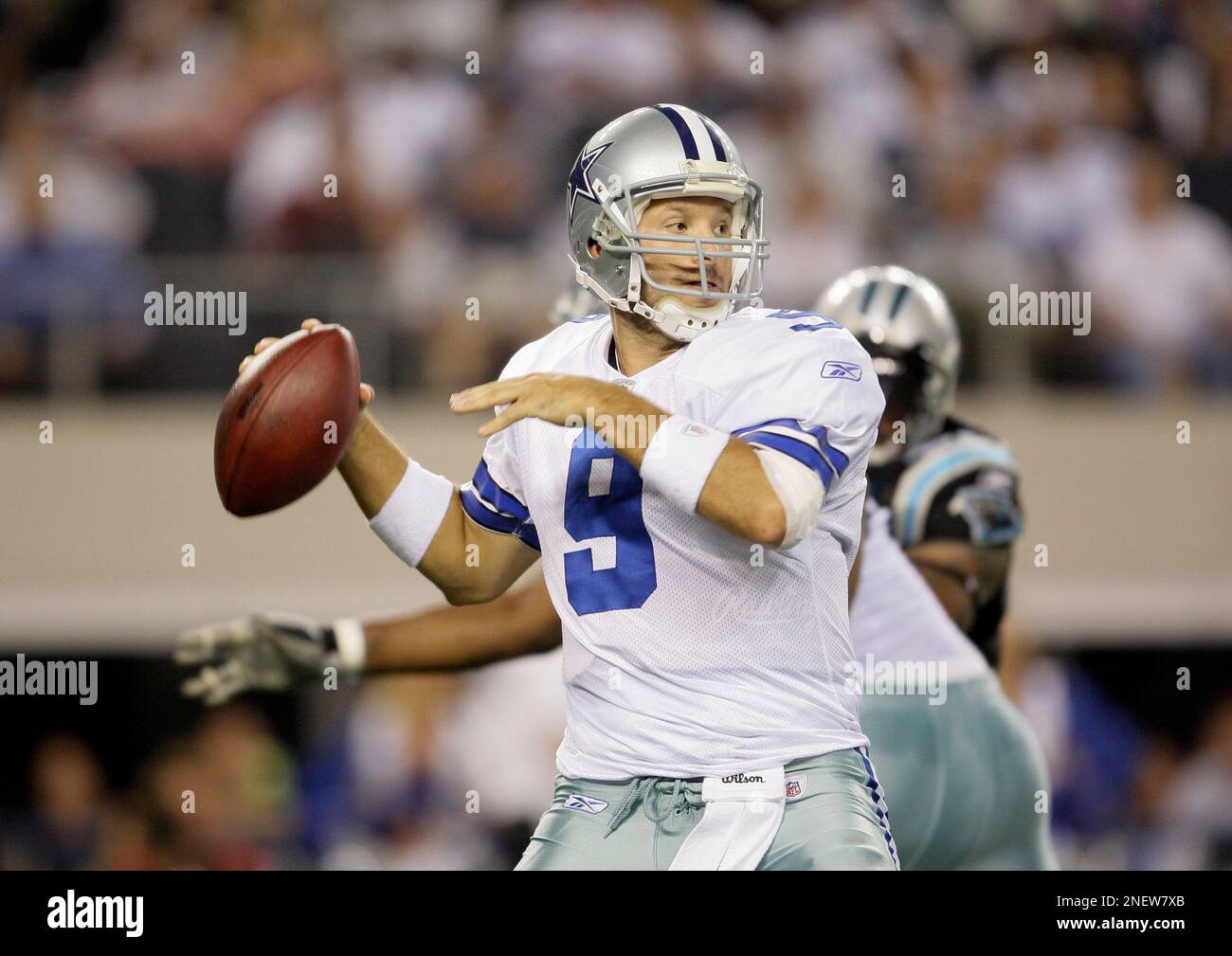 Dallas Cowboys quarterback Tony Romo (9) during an NFL football game ...