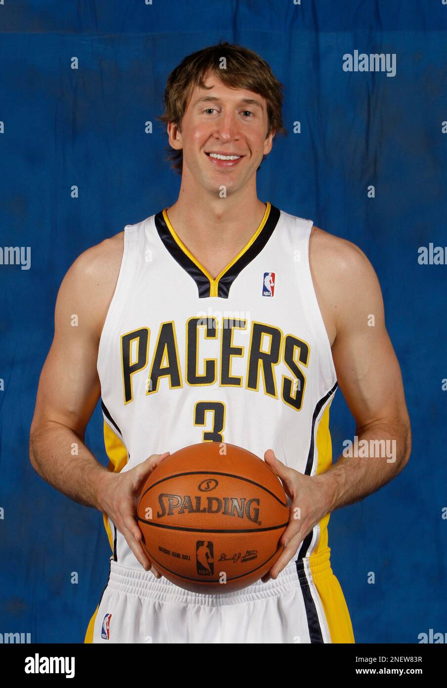 Indiana Pacers forward Troy Murphy (3) poses during the NBA team's ...
