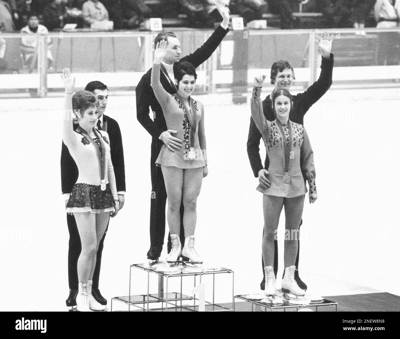 Top Olympic figure skating pairs, from left to right: Ludmila Smirnova ...
