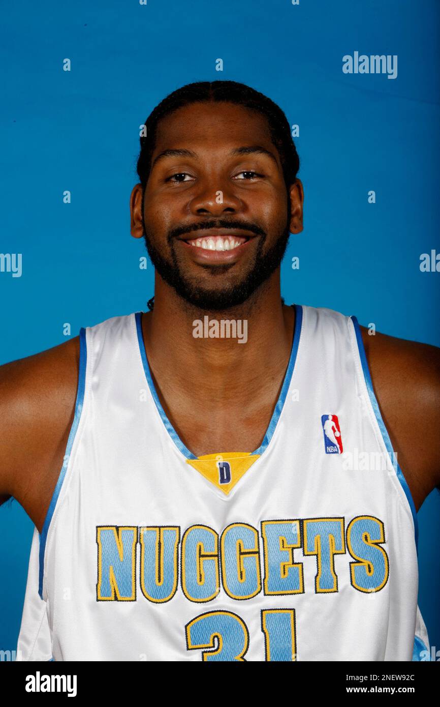 Denver Nuggets forward Nene, of Brazil, is shown during the team's ...