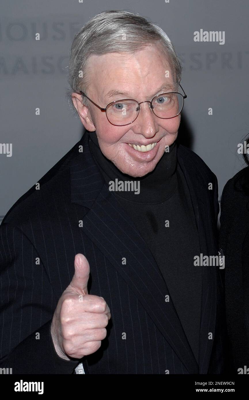 Film critic Roger Ebert attends a Blackberry Loves Mavericks cocktail ...