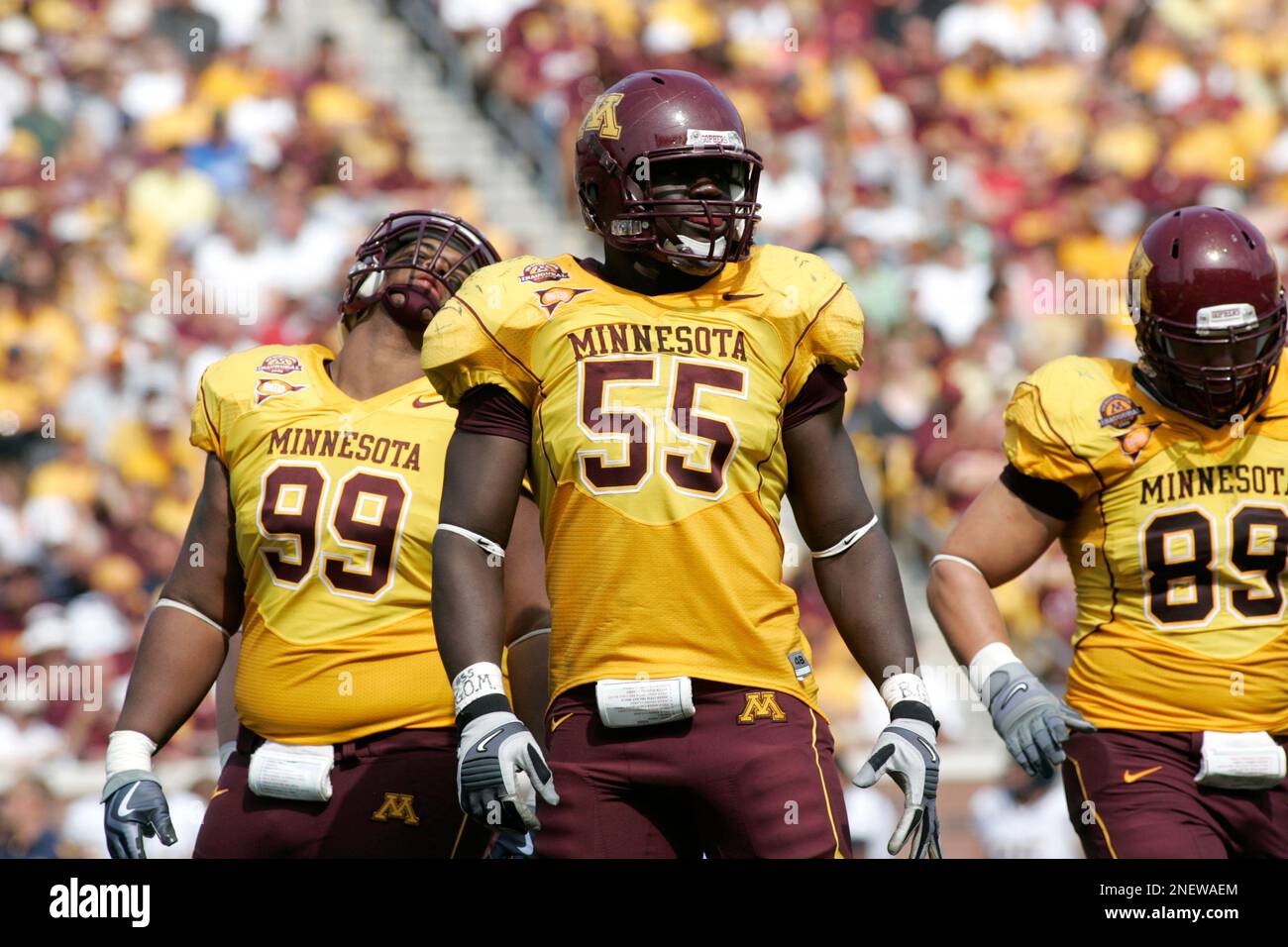 Minnesota defensive end Cedric McKinley (55) during as NCAA football ...