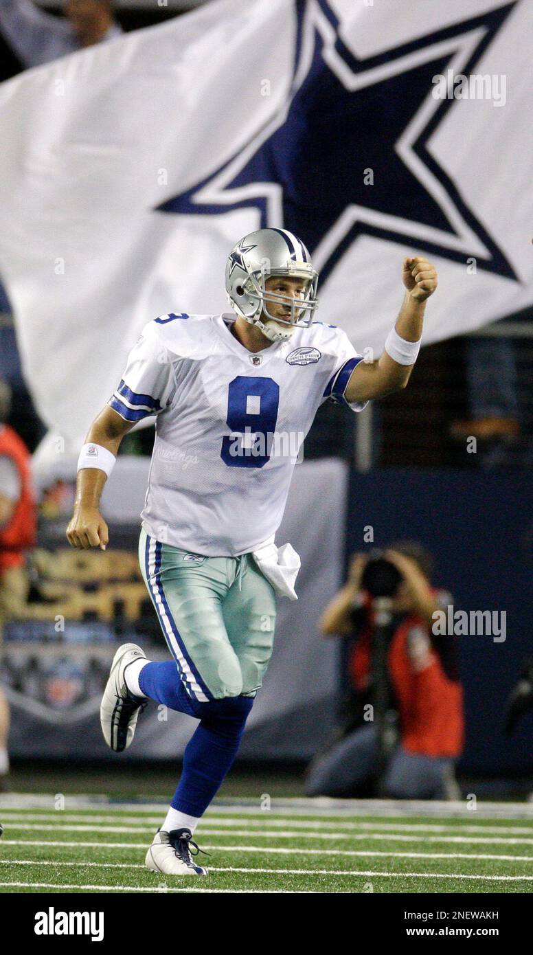 Dallas Cowboys quarterback Tony Romo (9) during an NFL football game ...