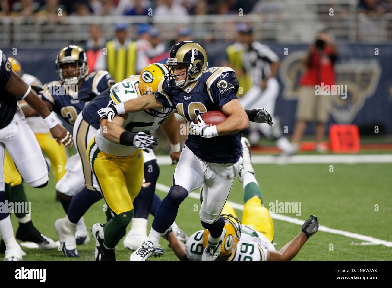 St. Louis Rams kick returner Danny Amendola returns a kick during the ...