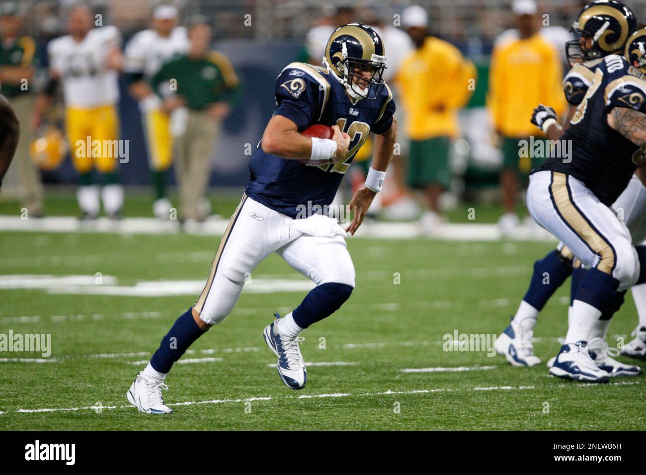 St. Louis Rams quarterback Kyle Boller scrambles during the second ...