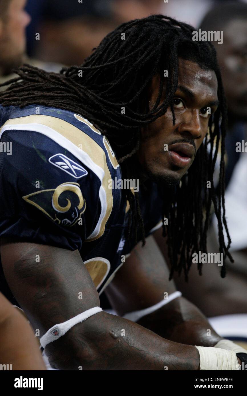 St. Louis Rams running back Steven Jackson is seen on the bench during ...