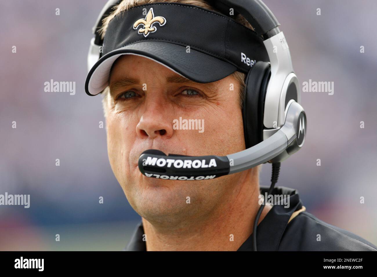 New Orleans Saints coach Sean Payton looks on during the first half of ...