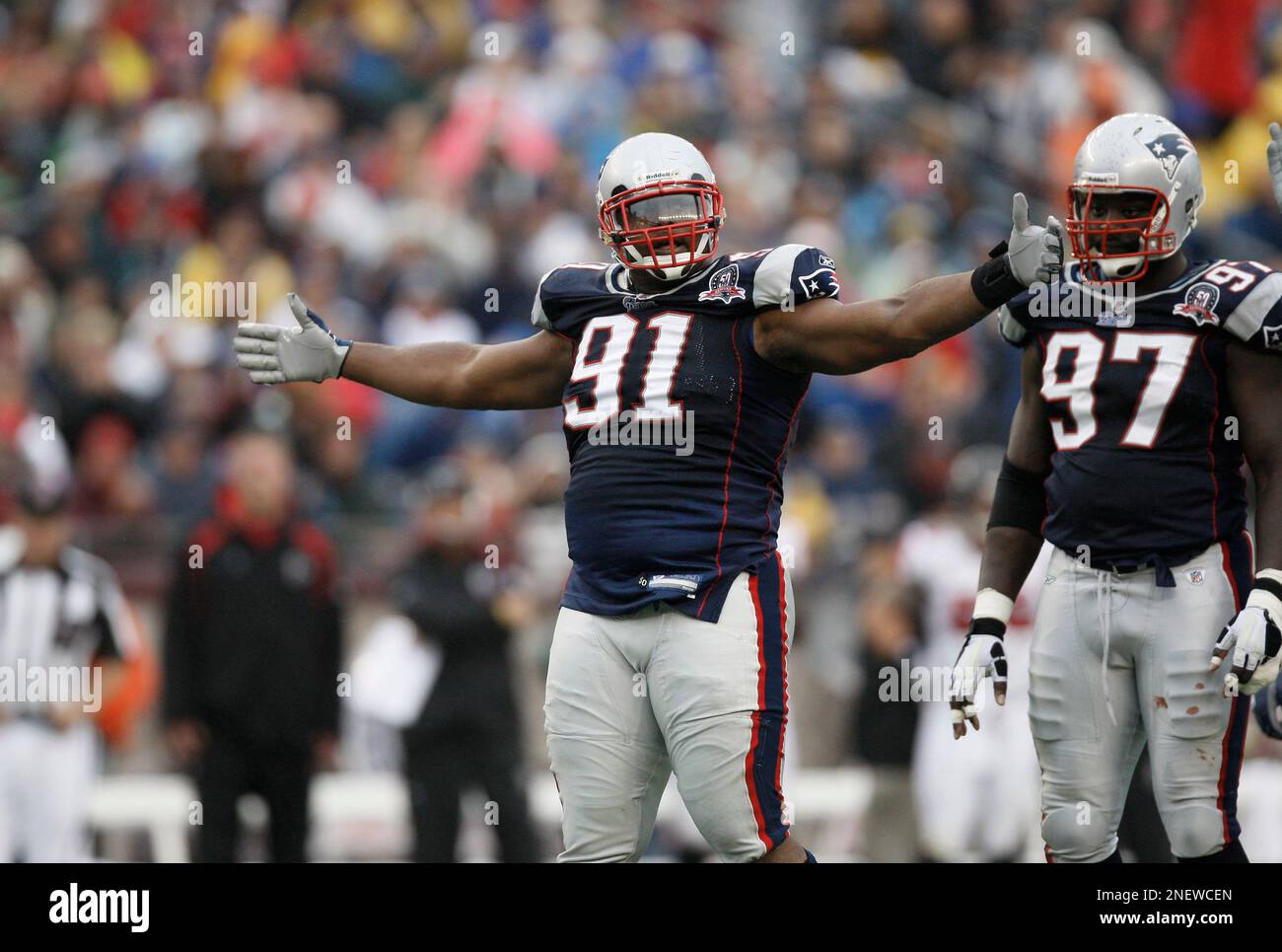 New England Patriots defensive tackle Myron Pryor during the first half ...