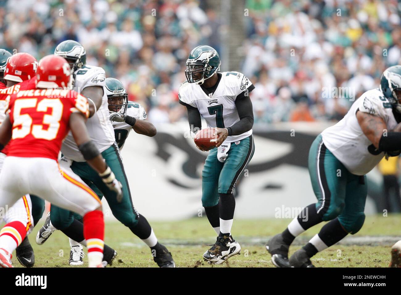 Philadelphia Eagles quarterback Michael Vick (7) during an NFL football ...