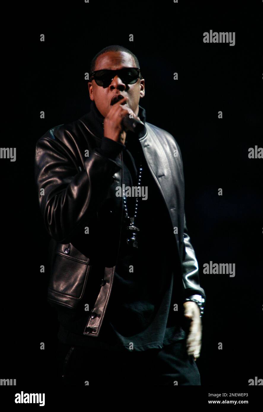 Rapper Shawn "JAY-Z" Carter performs at the 'Answer The Call' concert ...