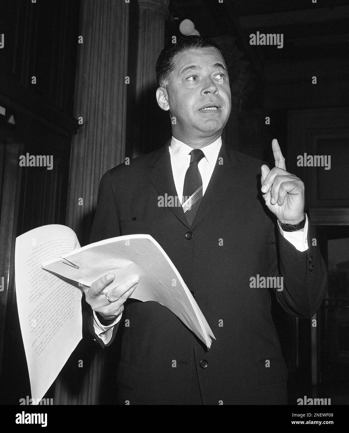 Sen. Edward Brooke, R-Mass., poses outside the Senate chamber after a ...