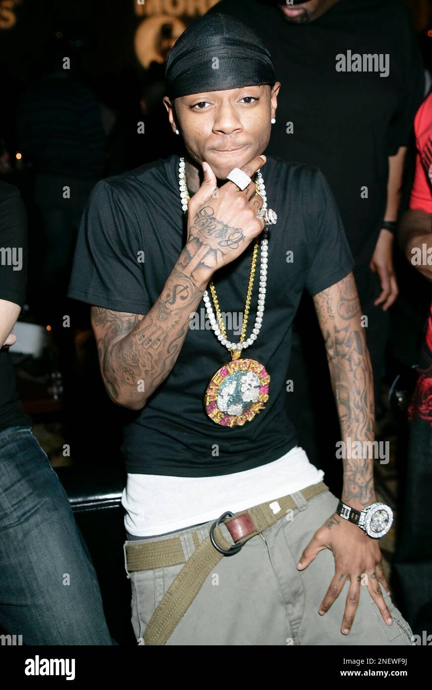 Soulja Boy celebrates at the album release party for the film "More ...