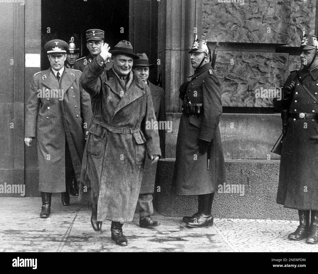 Germany's Prime Minister Hermann Goering, with his staff, leaves the ...