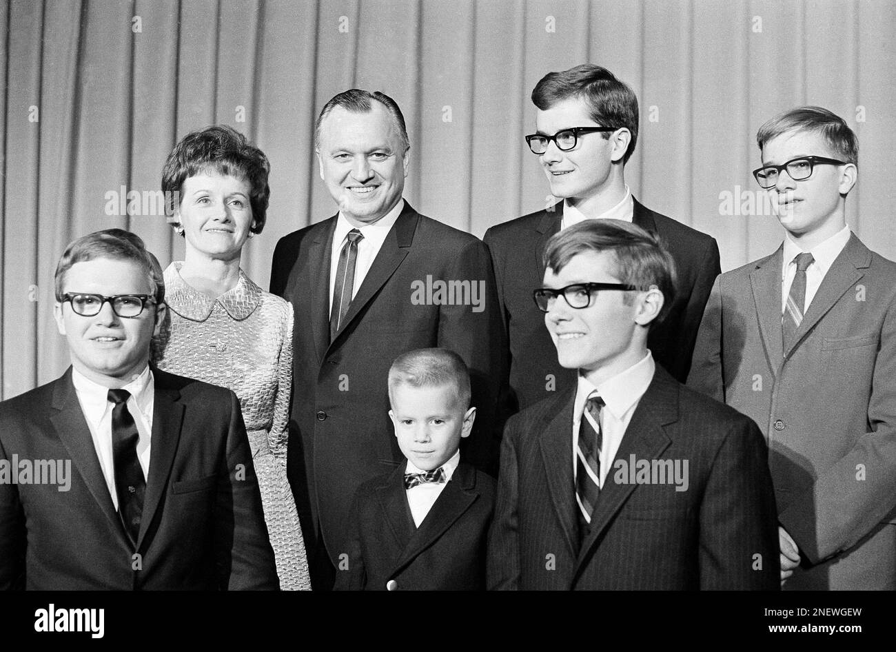 Secretary of interior Walter J. Hickel and family at Nixon’s ...