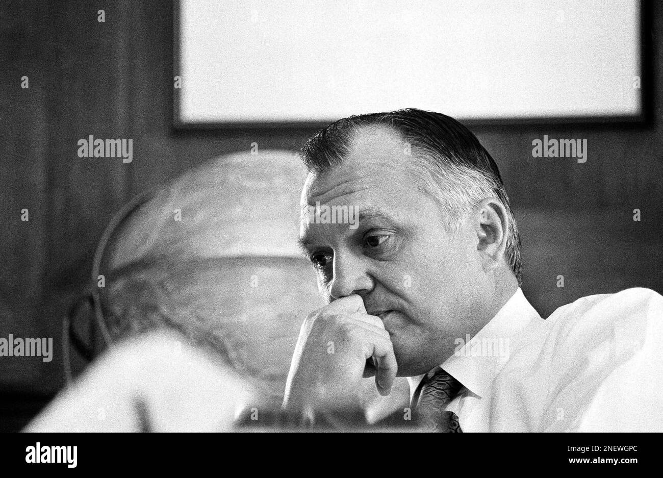 Walter J. Hickel, shown during a recent Washington interview, was fired ...