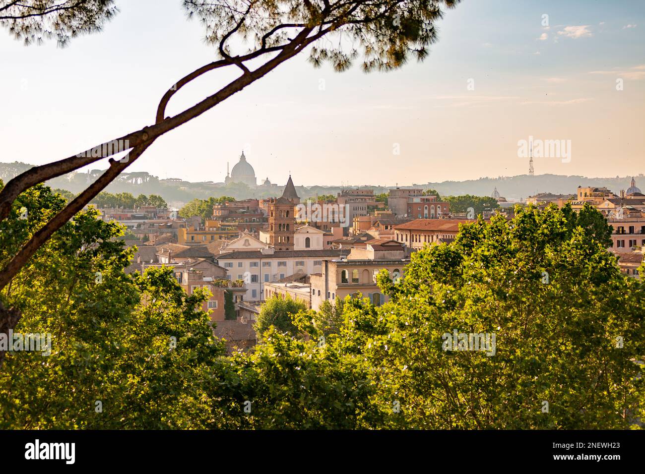 Rome Italy. Beautiful panoramic view of the city in Rome. Architecture ...