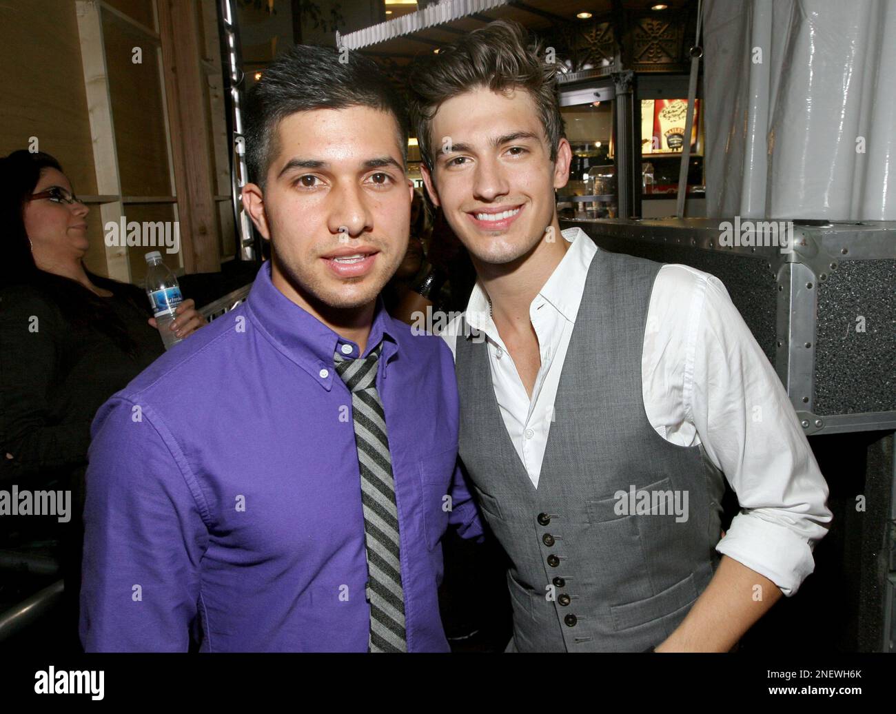 Walter Perez and Asher Book during the FAME Premiere sponsored by LG ...
