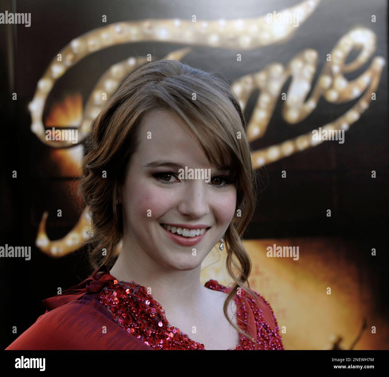 Actress Kay Panabaker arrives at the premiere of the film "Fame" in Los ...