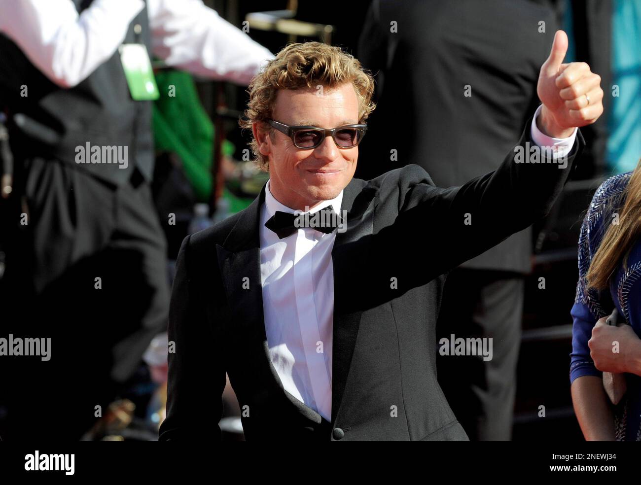 Simon Baker arrives at the 61st Primetime Emmy Awards on Sunday, Sept ...