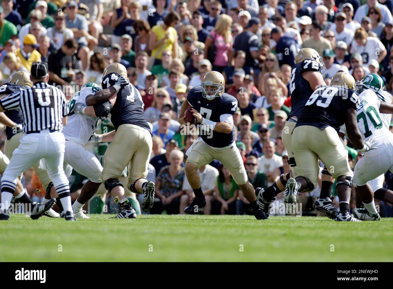 Notre Dame quarterback Jimmy Clausen during the second half of an NCAA ...