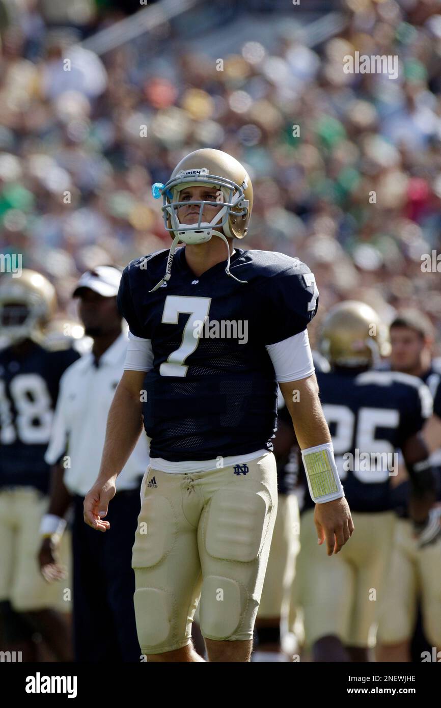 Notre Dame quarterback Jimmy Clausen during the second half of an NCAA ...