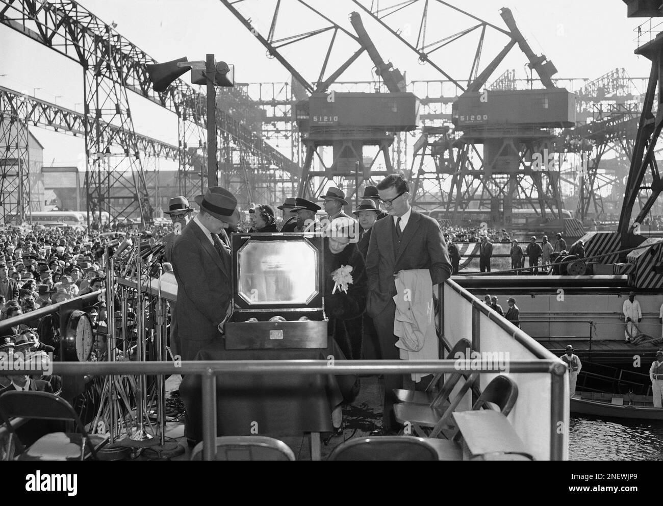 Mrs. James Forrestal, widow of the First Secretary of Defense, and her ...